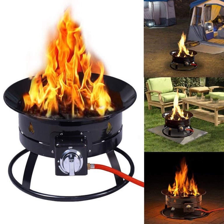 Outland Best Outdoor Gas Fire Pit with Cover & Carry Kit