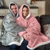 Comfy Wearable Blanket, Oversized Microfiber & Sherpa Blanket